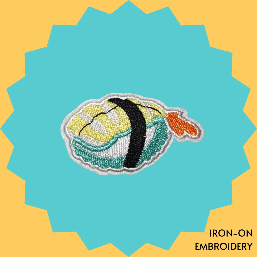 Neon sashimi Iron-on Embroidery | [New] Aleaf Apparel Store